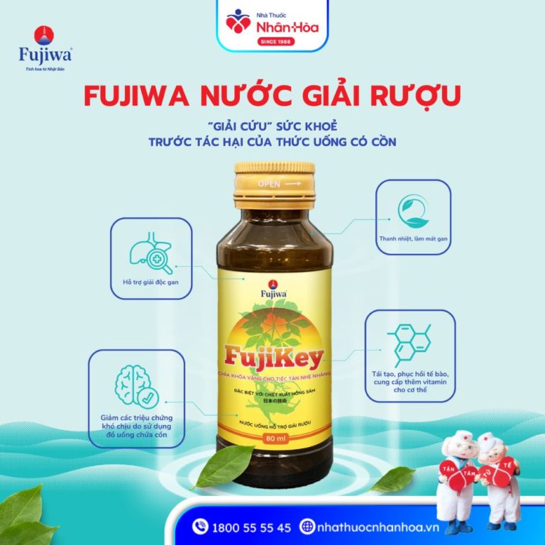Nước Giải Rượu Fujiwa Hỗ Trợ Giảm Tác Động Bia Rượu (Hộp x 10 Chai)
