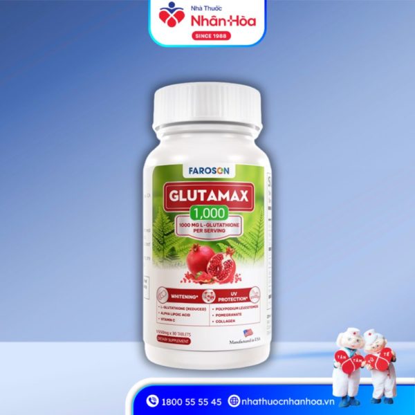 Viên Uống Farason Glutamax 1.000 Profa Hỗ Trợ Lão Hóa Da